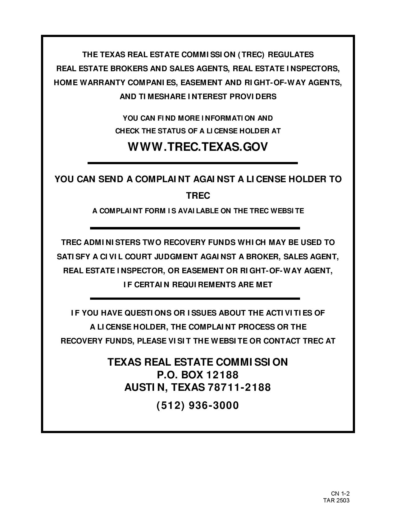 Consumer Protection Notice - McAlister Assets